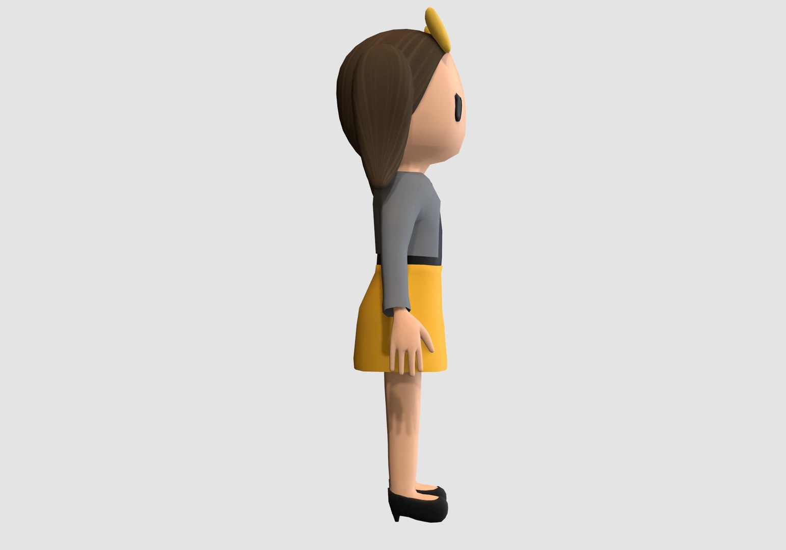 3D Chic Cartoon Girl Model - TurboSquid 1929922