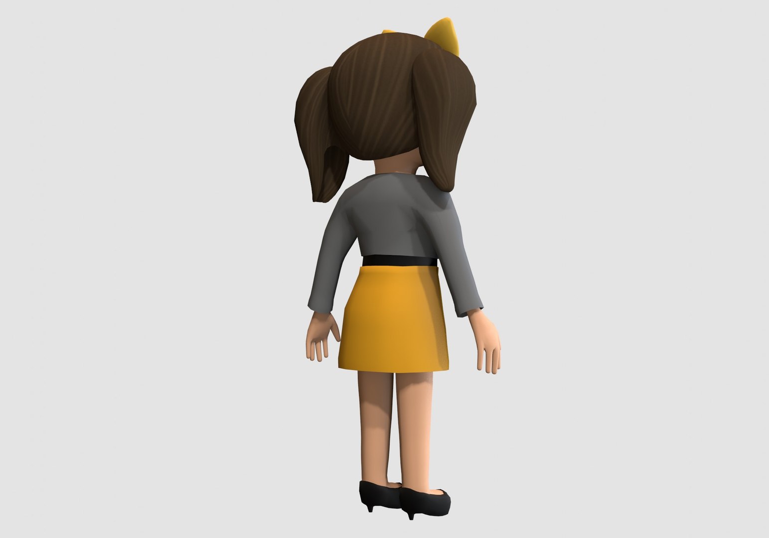 3D Chic Cartoon Girl Model - TurboSquid 1929922