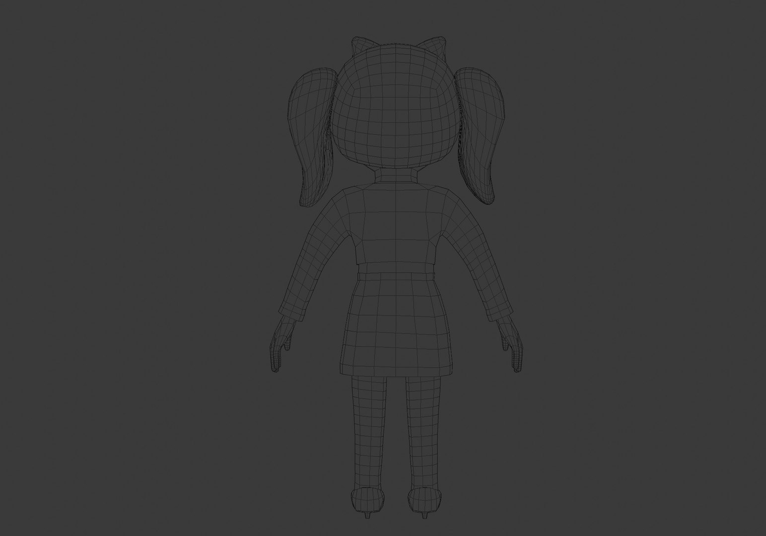 3D Chic Cartoon Girl Model - TurboSquid 1929922