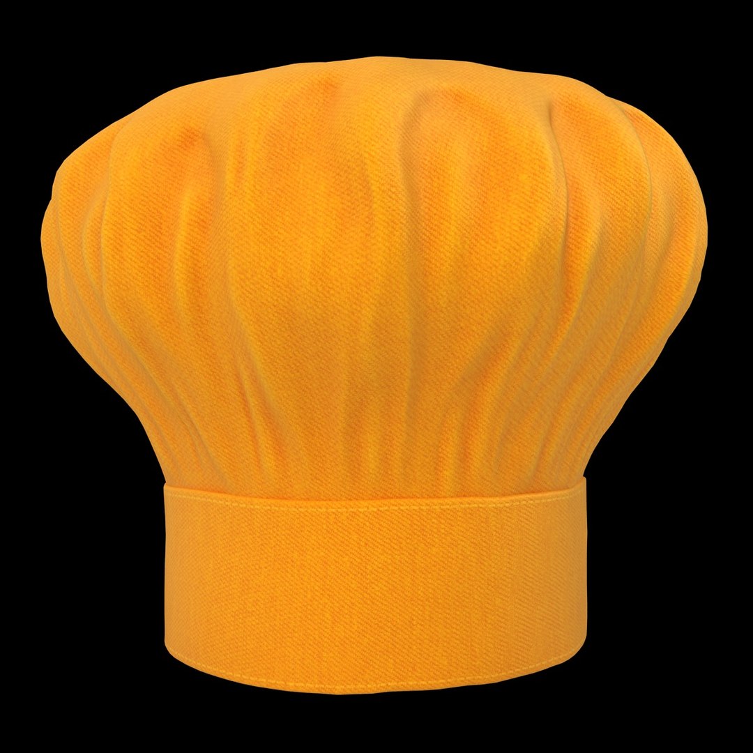 Realistic Chef Hat 04 3d Obj