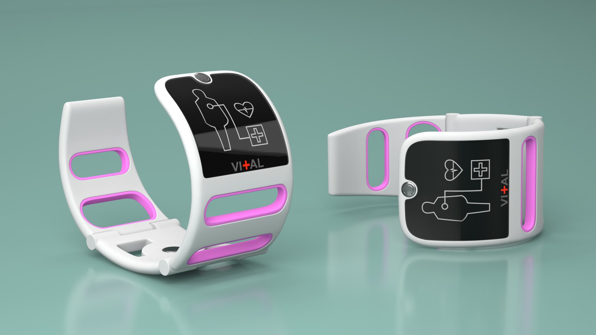 3D Model Smart Health Monitoring Bracelet Vital Pink - TurboSquid 2225943