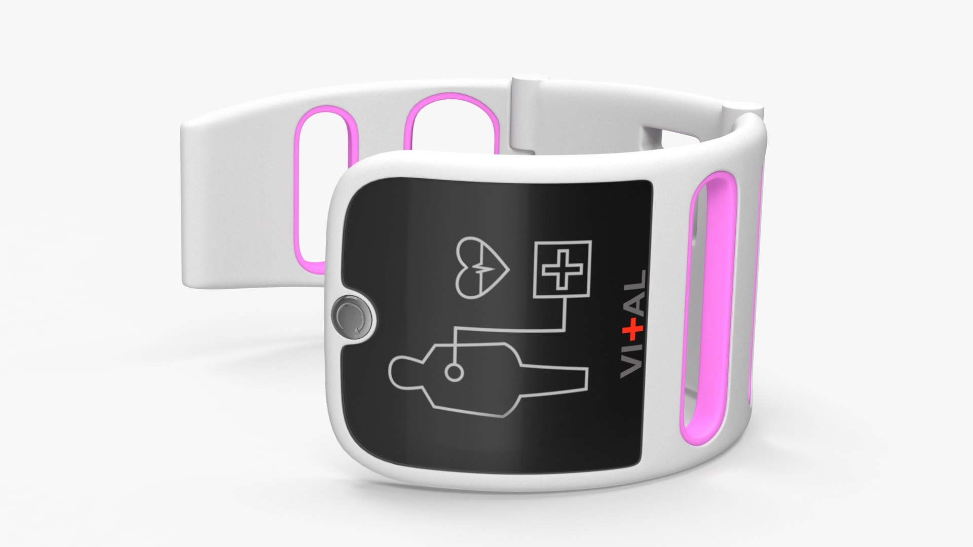 3D Model Smart Health Monitoring Bracelet Vital Pink - TurboSquid 2225943