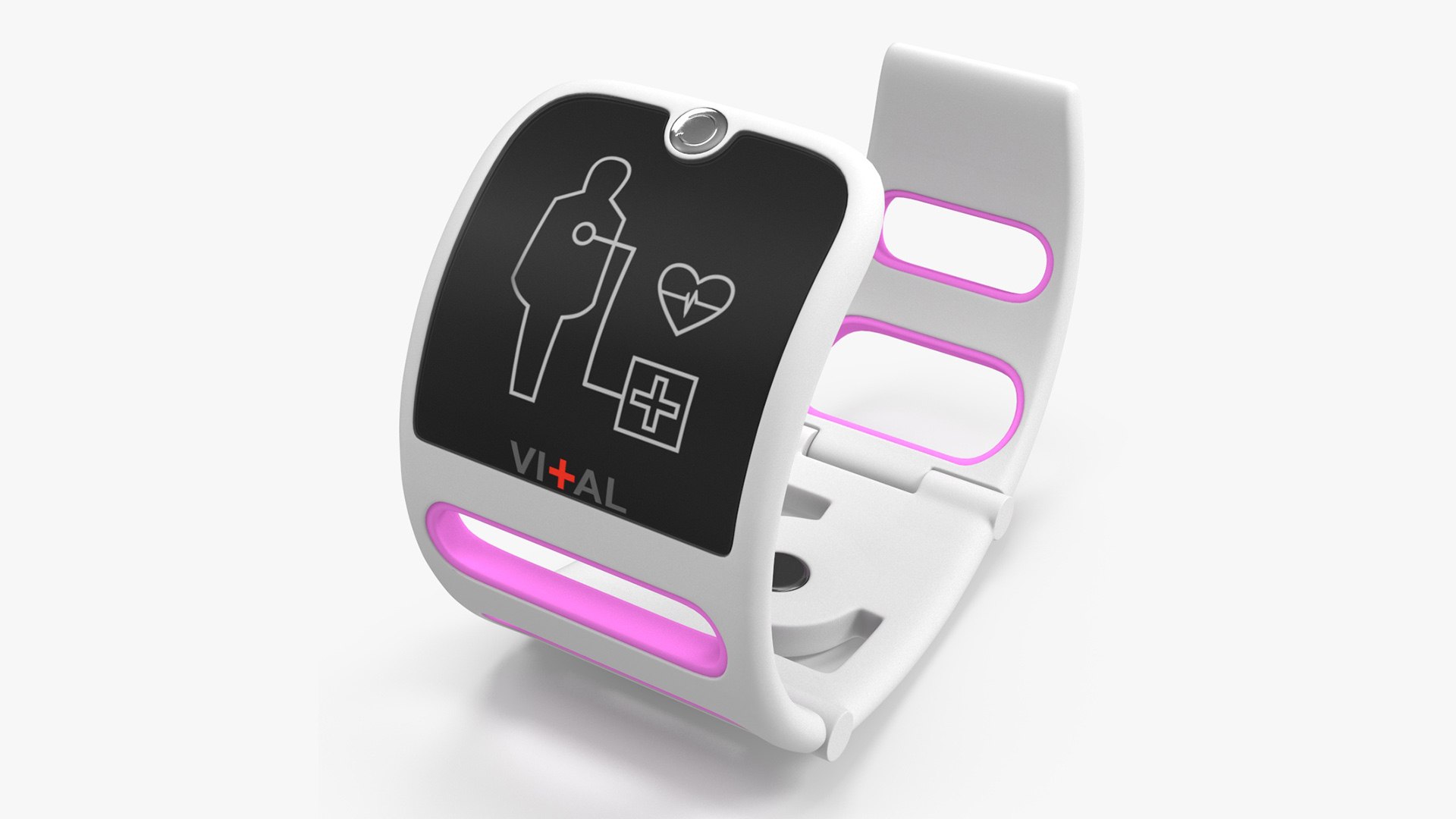 3D Model Smart Health Monitoring Bracelet Vital Pink - TurboSquid 2225943
