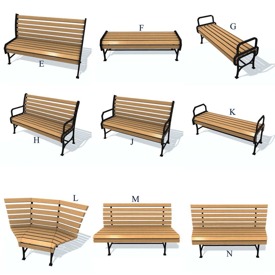 Benches 1 Model - TurboSquid 1232657