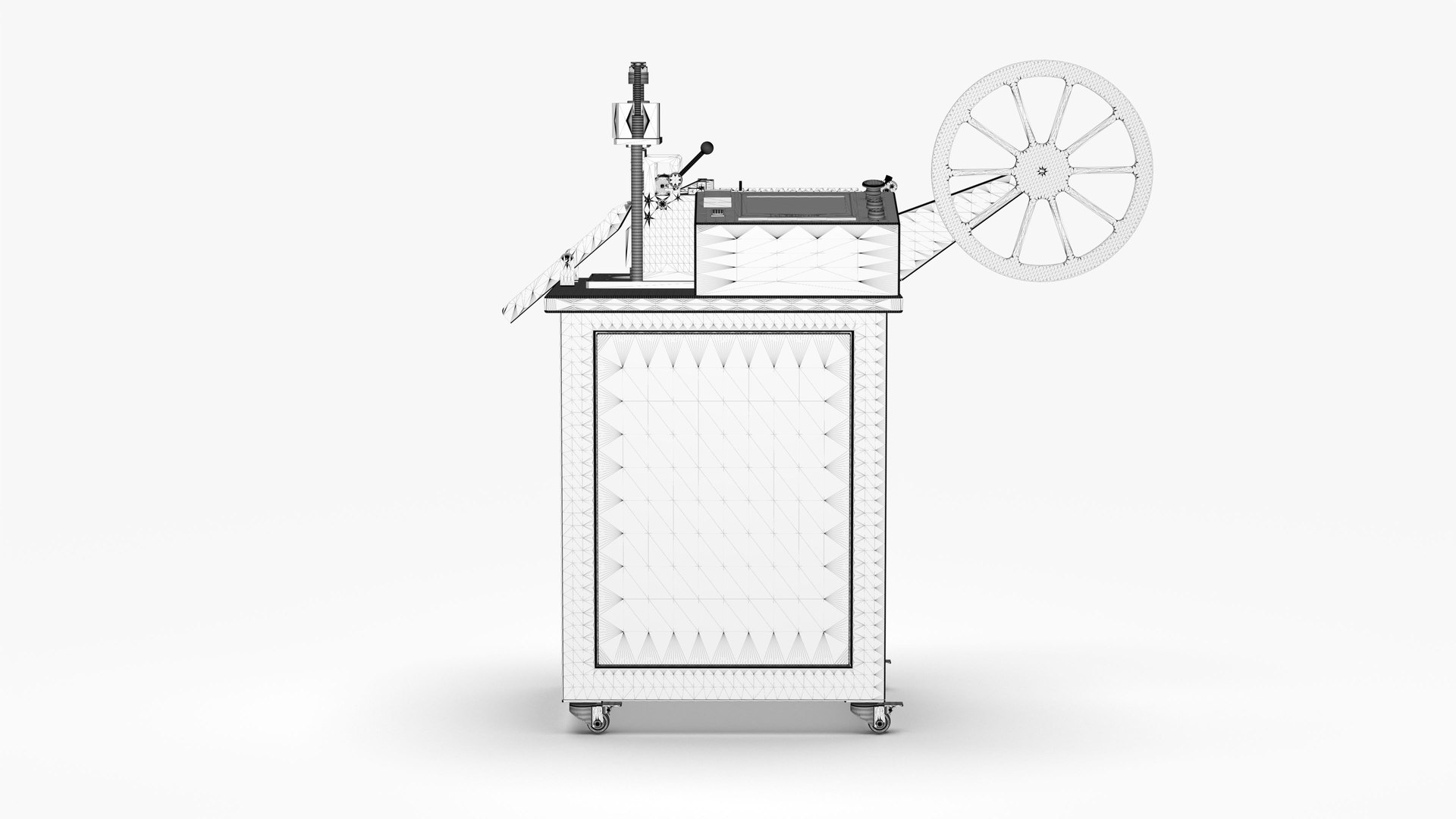 3D Model Automatic Braid Cutting Machine - TurboSquid 2083770