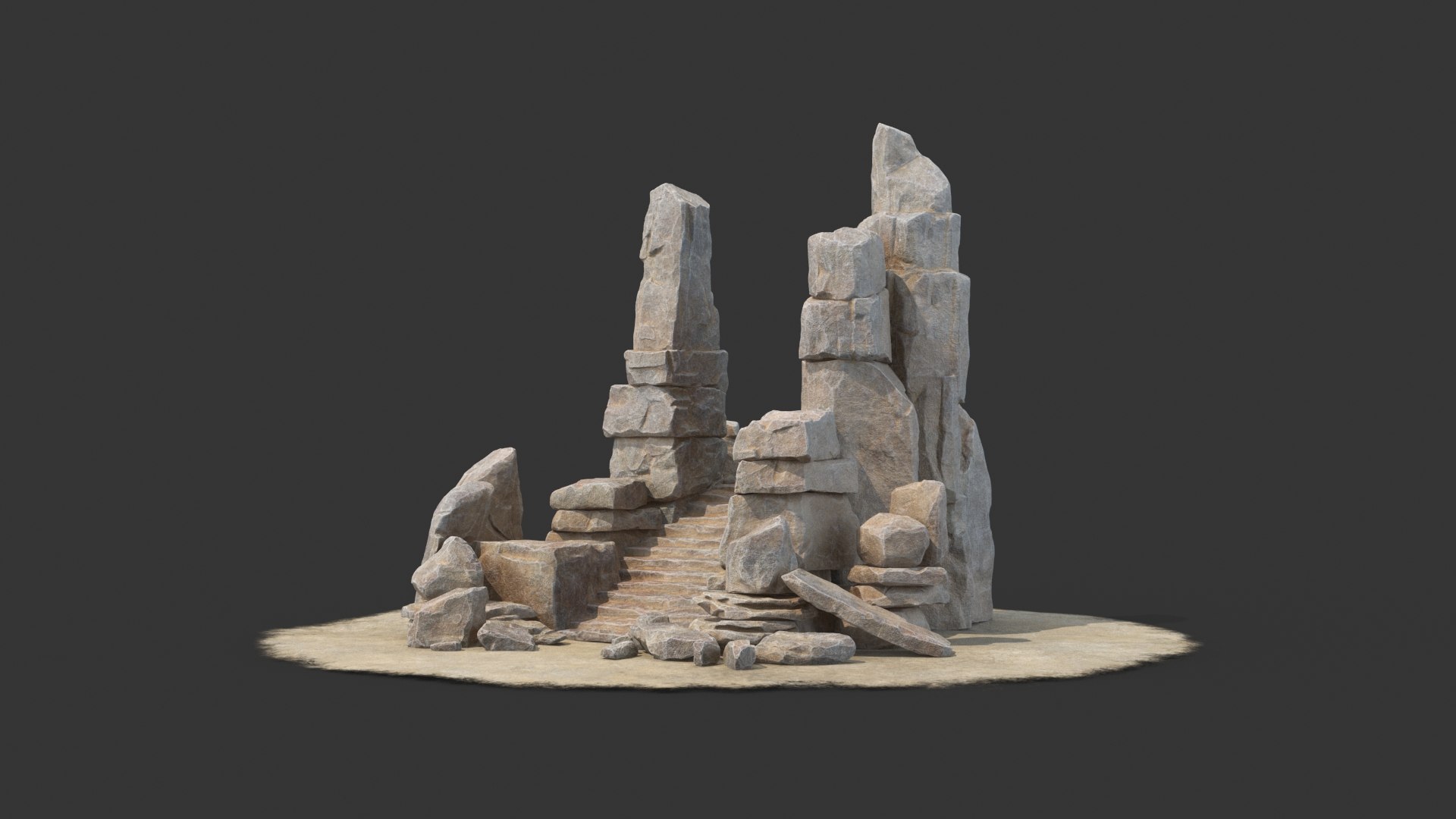 Rock Stairs 3D model - TurboSquid 2017452