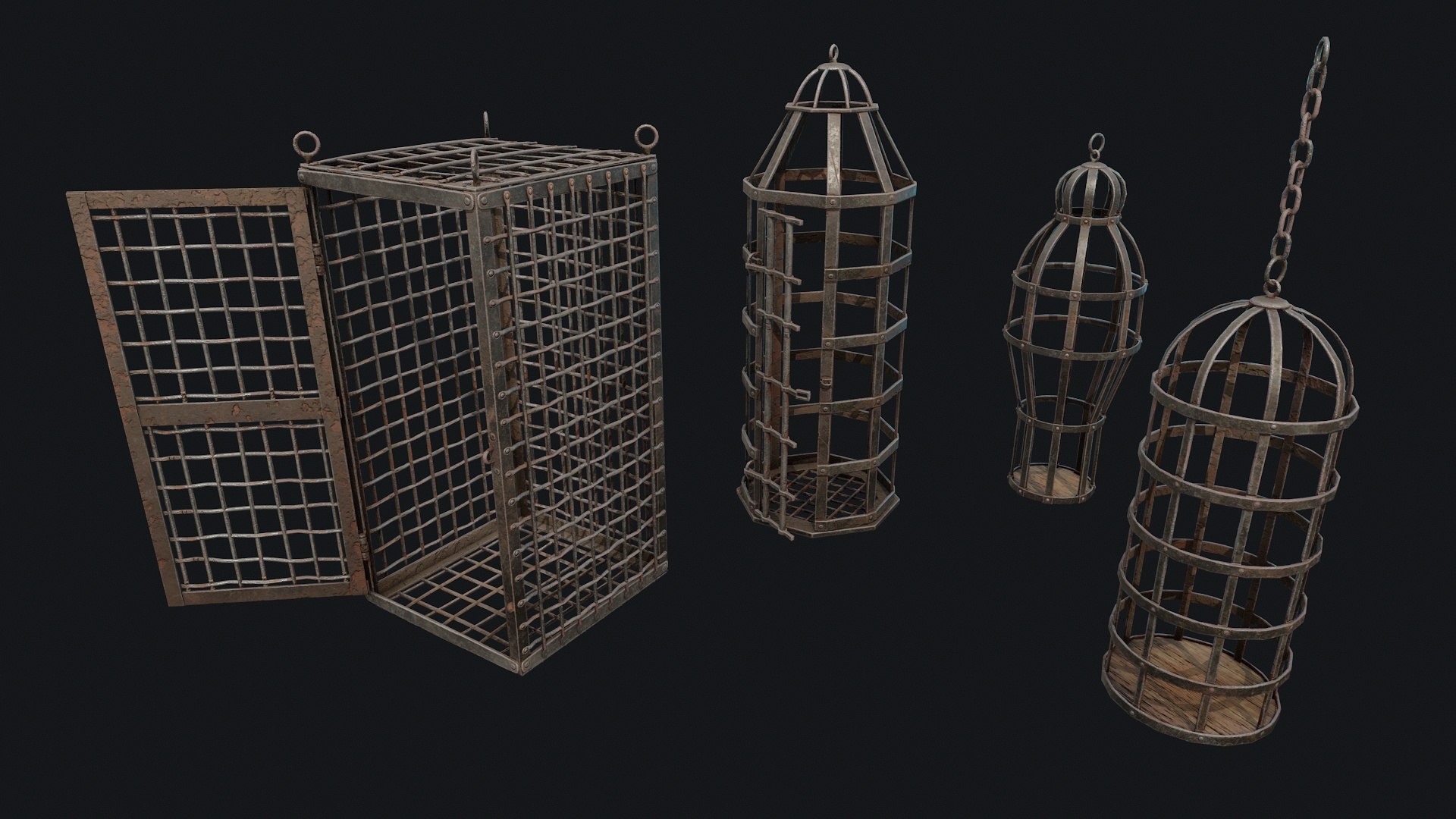 3D Model Metal Cages - TurboSquid 2390903
