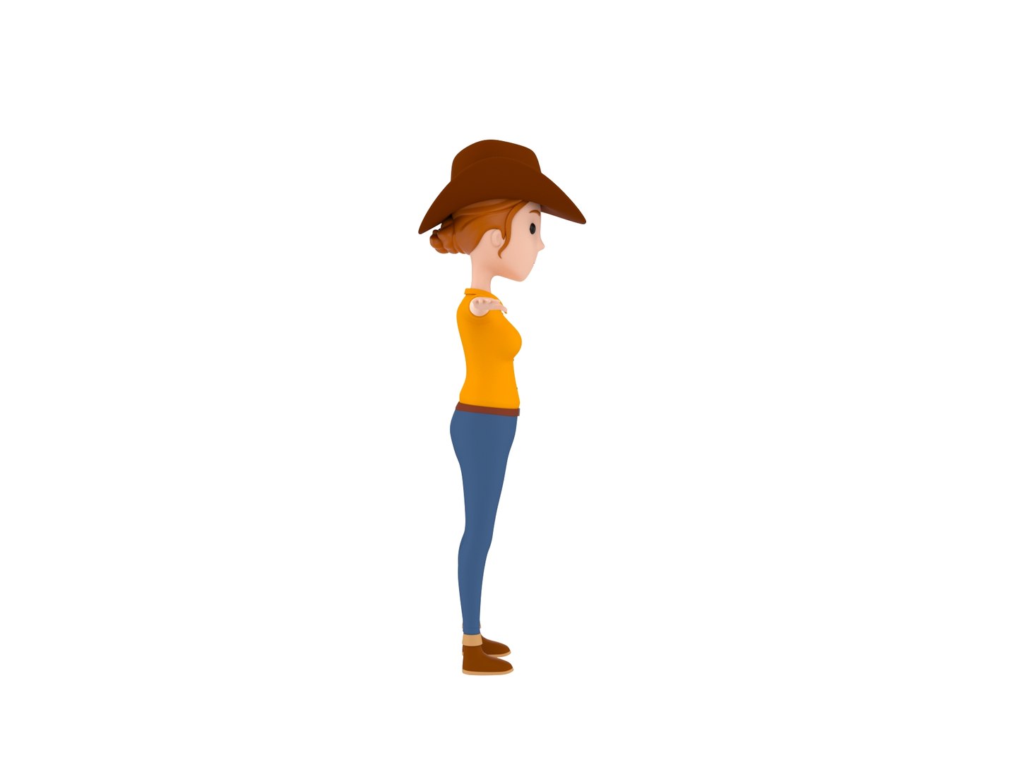 Cartoongirl035 Cow Girl 3d Model Turbosquid 2008956