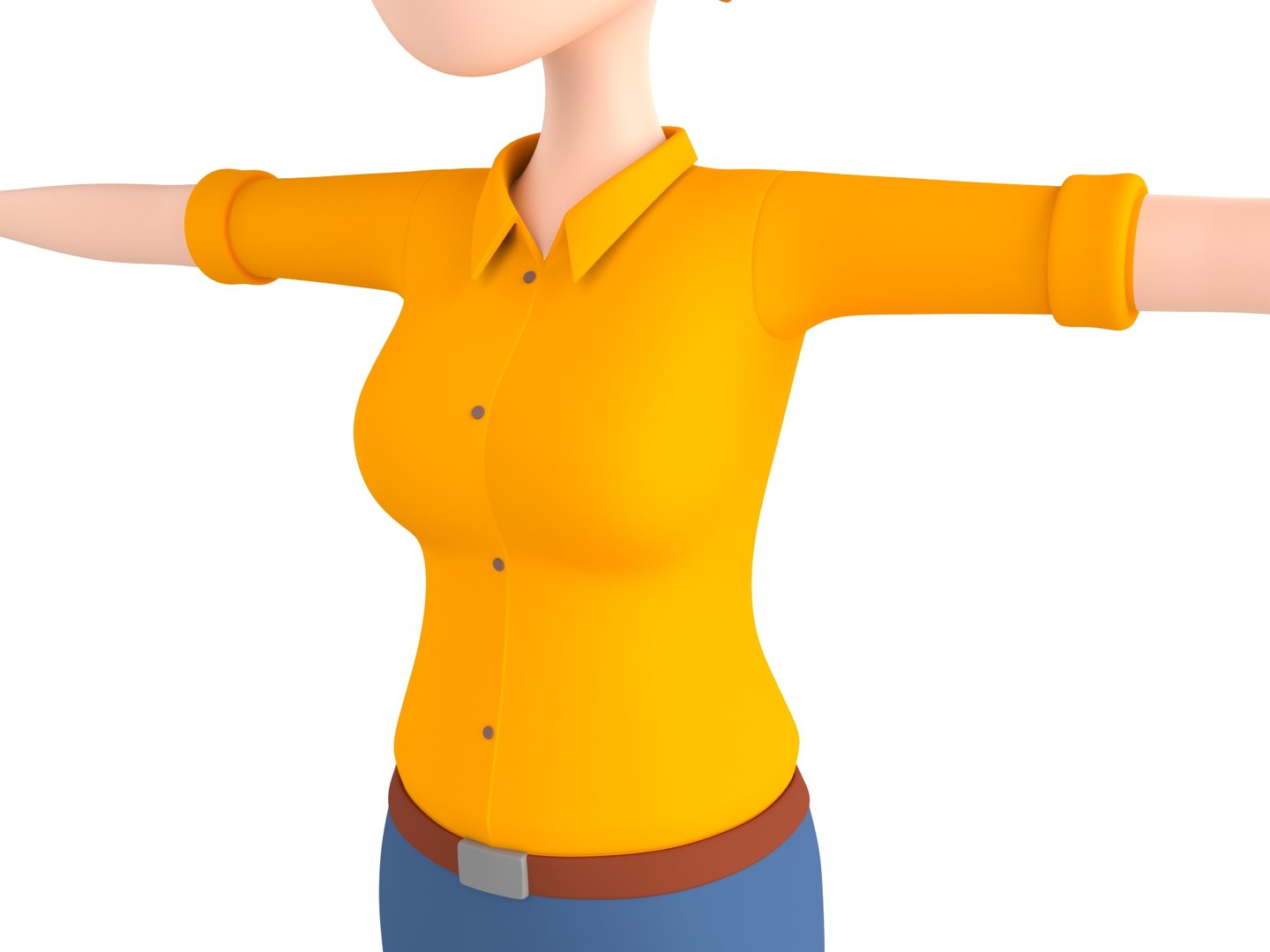 Cartoongirl035 Cow Girl 3d Model Turbosquid 2008956