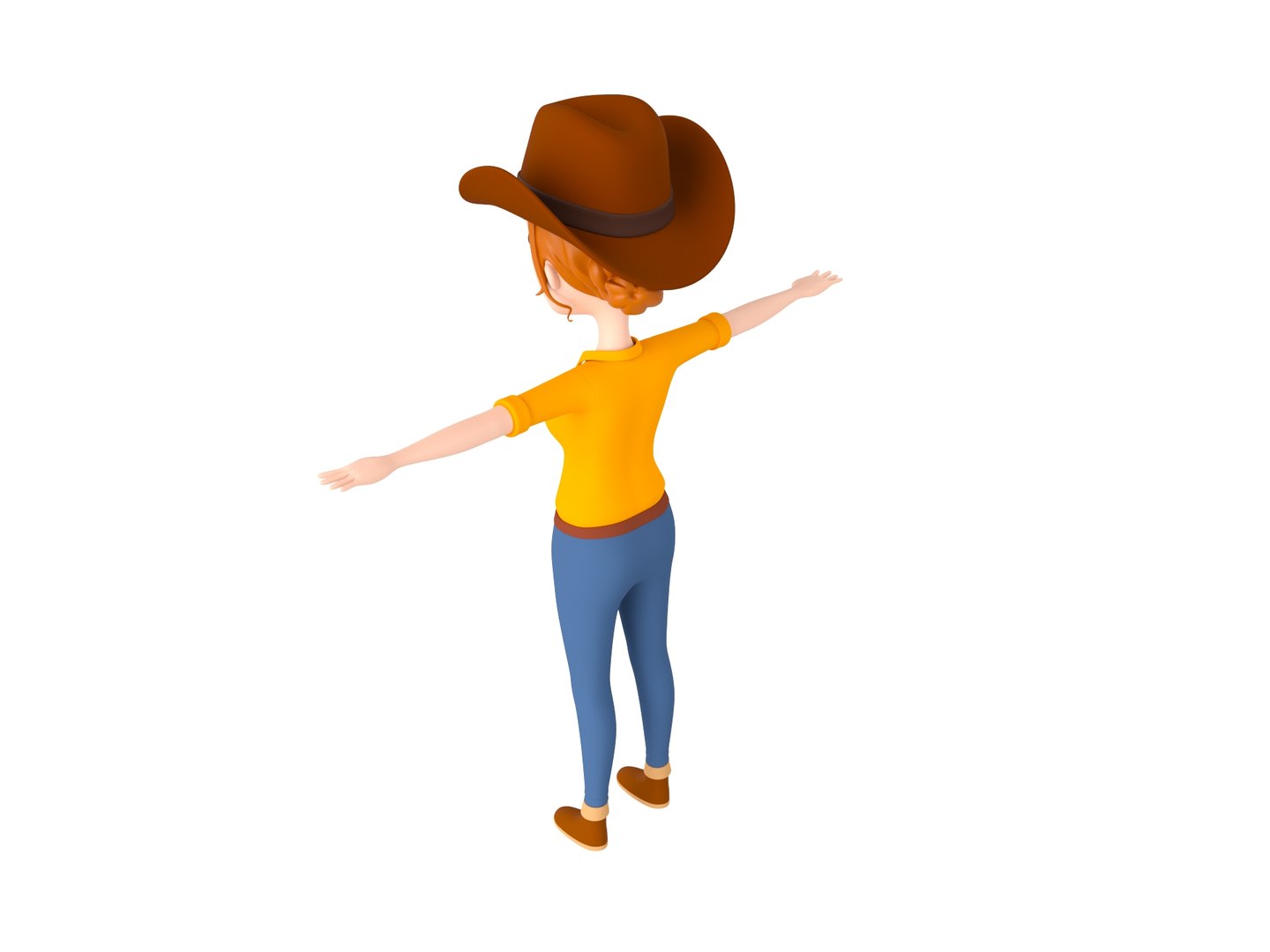 Cartoongirl035 Cow Girl 3d Model Turbosquid 2008956