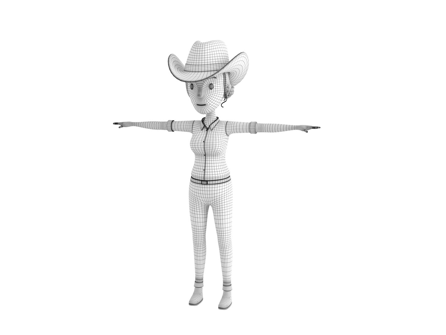 Cartoongirl035 Cow Girl 3d Model Turbosquid 2008956