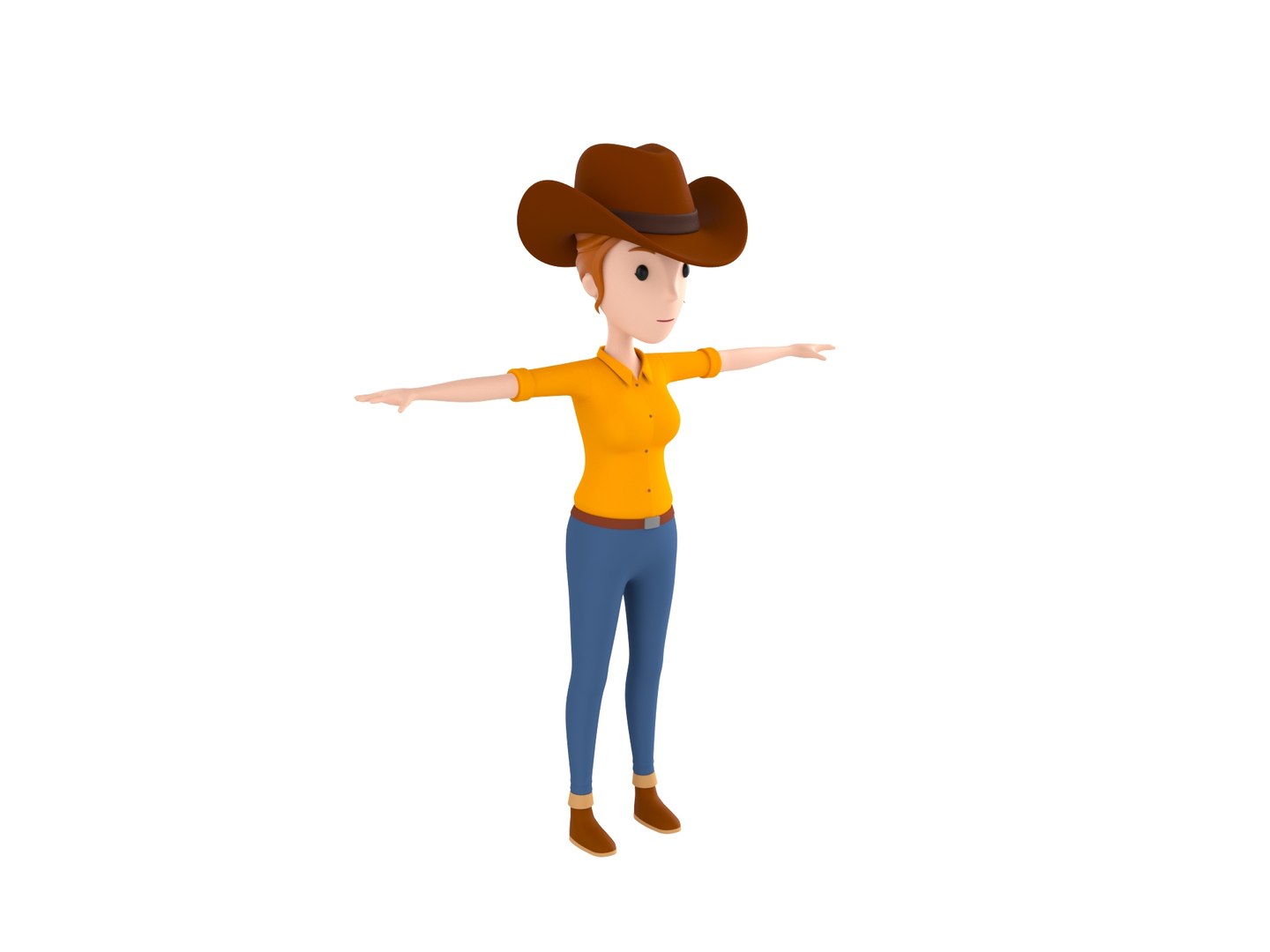 Cartoongirl035 Cow Girl 3d Model Turbosquid 2008956