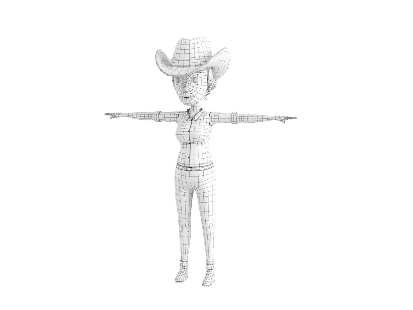 Cartoongirl035 Cow Girl 3d Model Turbosquid 2008956