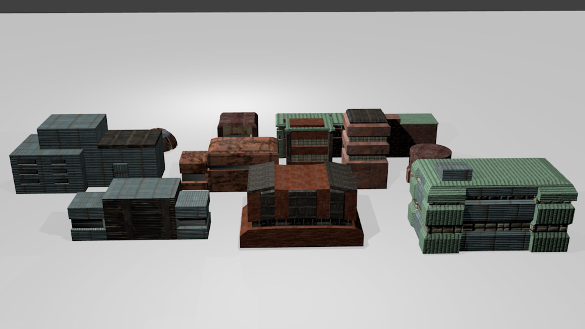 Buildings Rusted Blend Free