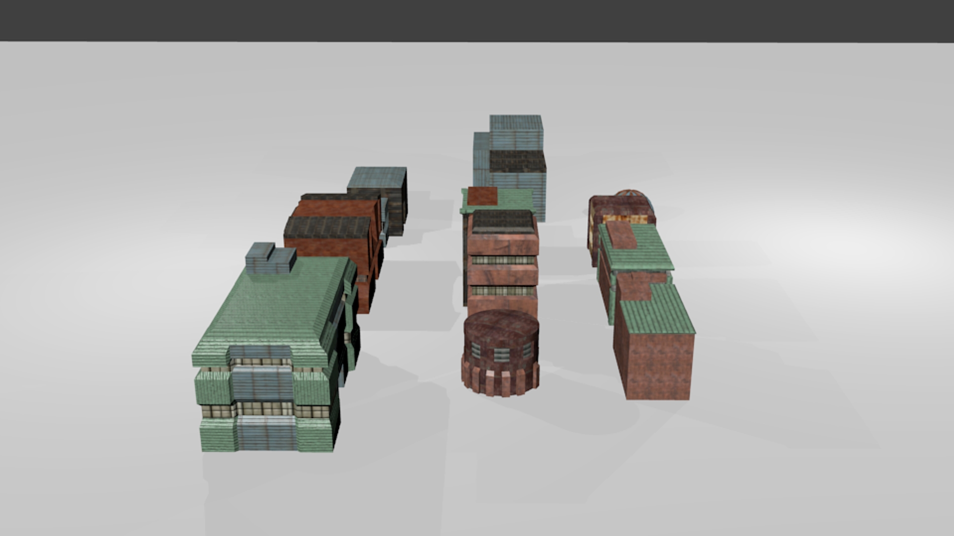 buildings rusted blend free