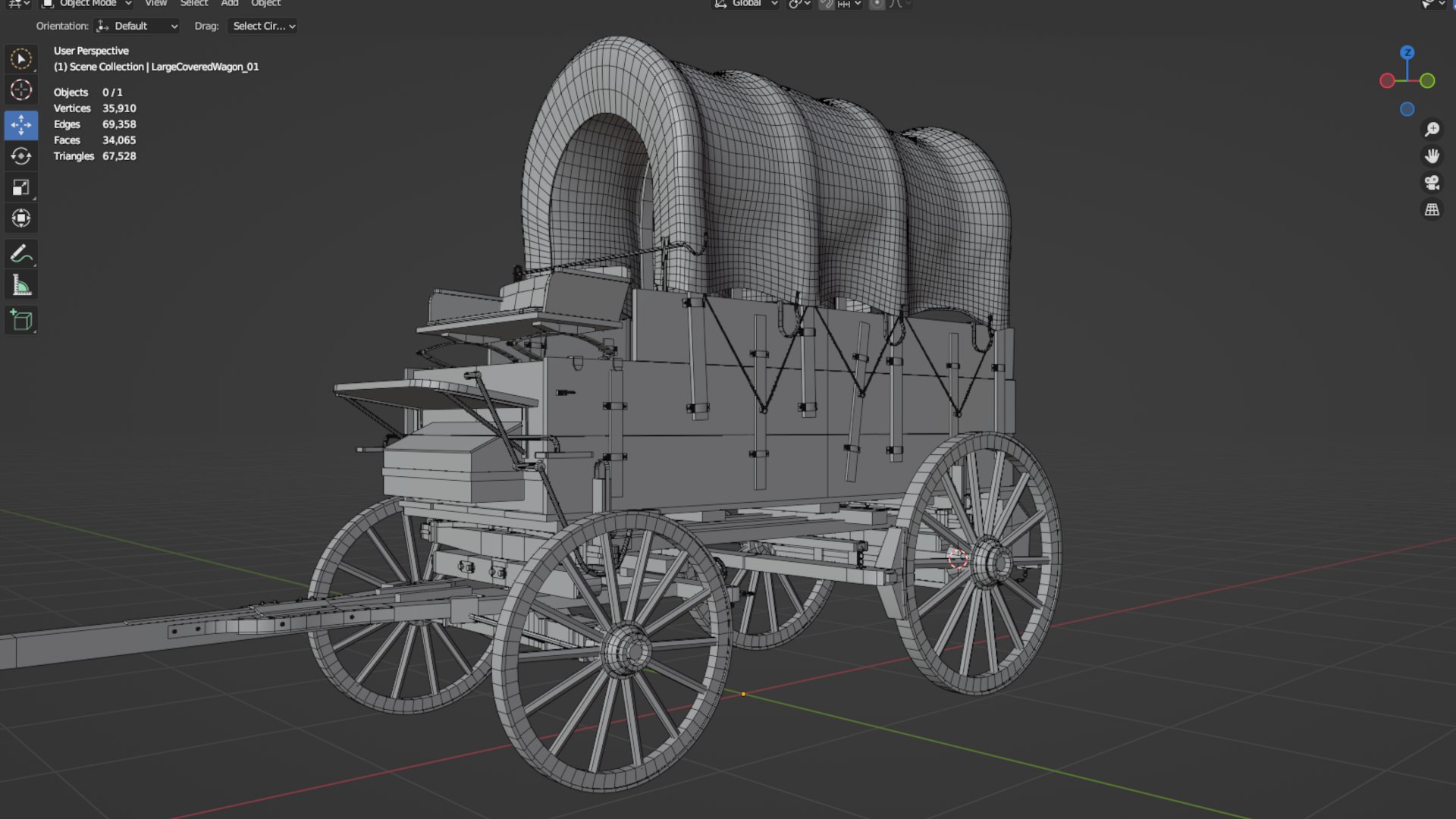 3D Large Covered Wagon Model - TurboSquid 2225667
