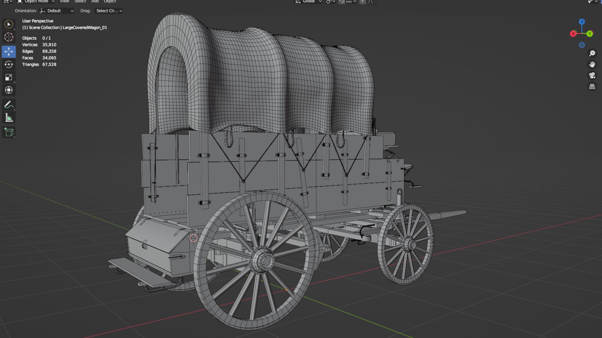 3D Large Covered Wagon Model - TurboSquid 2225667