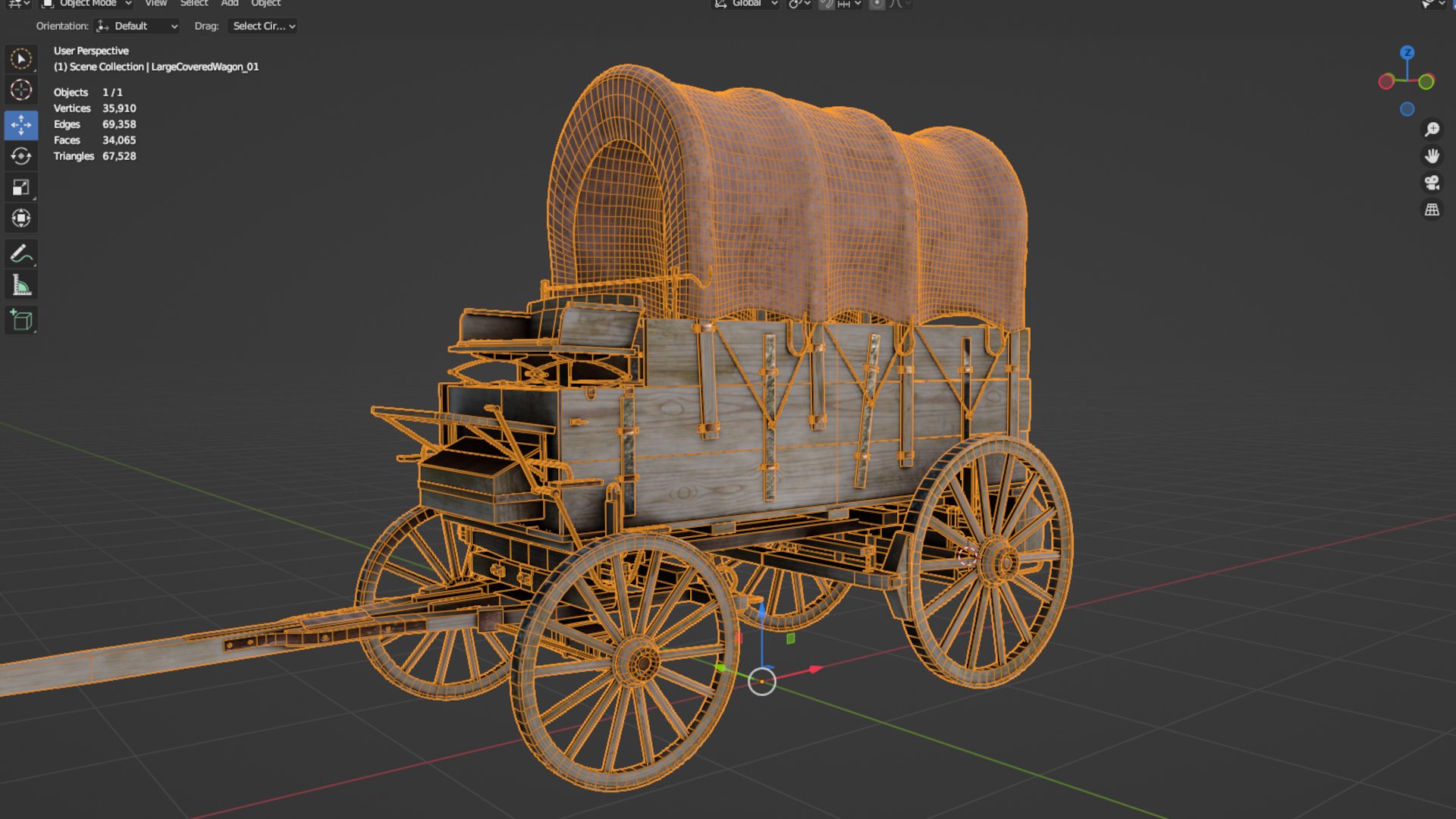3D Large Covered Wagon Model - TurboSquid 2225667