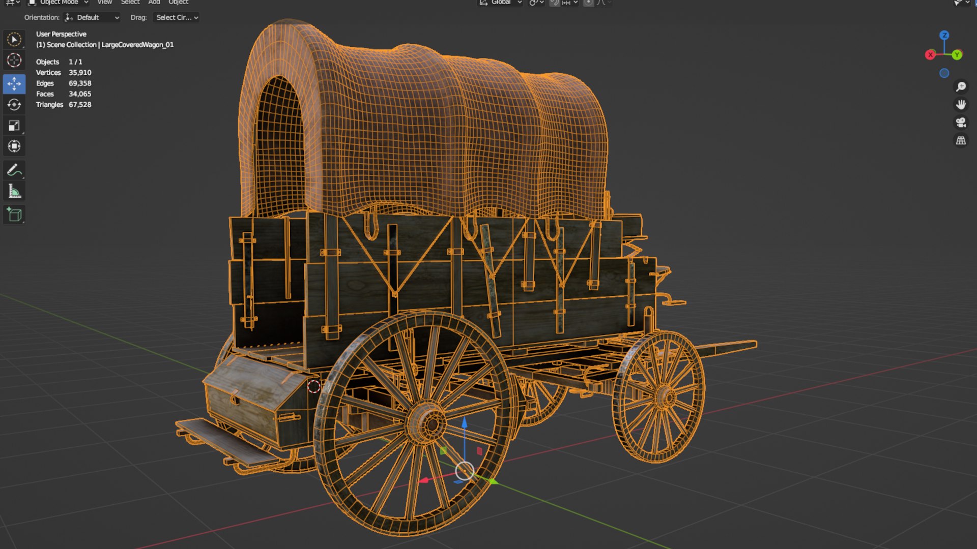 3D Large Covered Wagon Model - TurboSquid 2225667