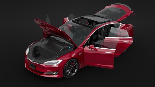 Tesla s p100d model - TurboSquid 1546758