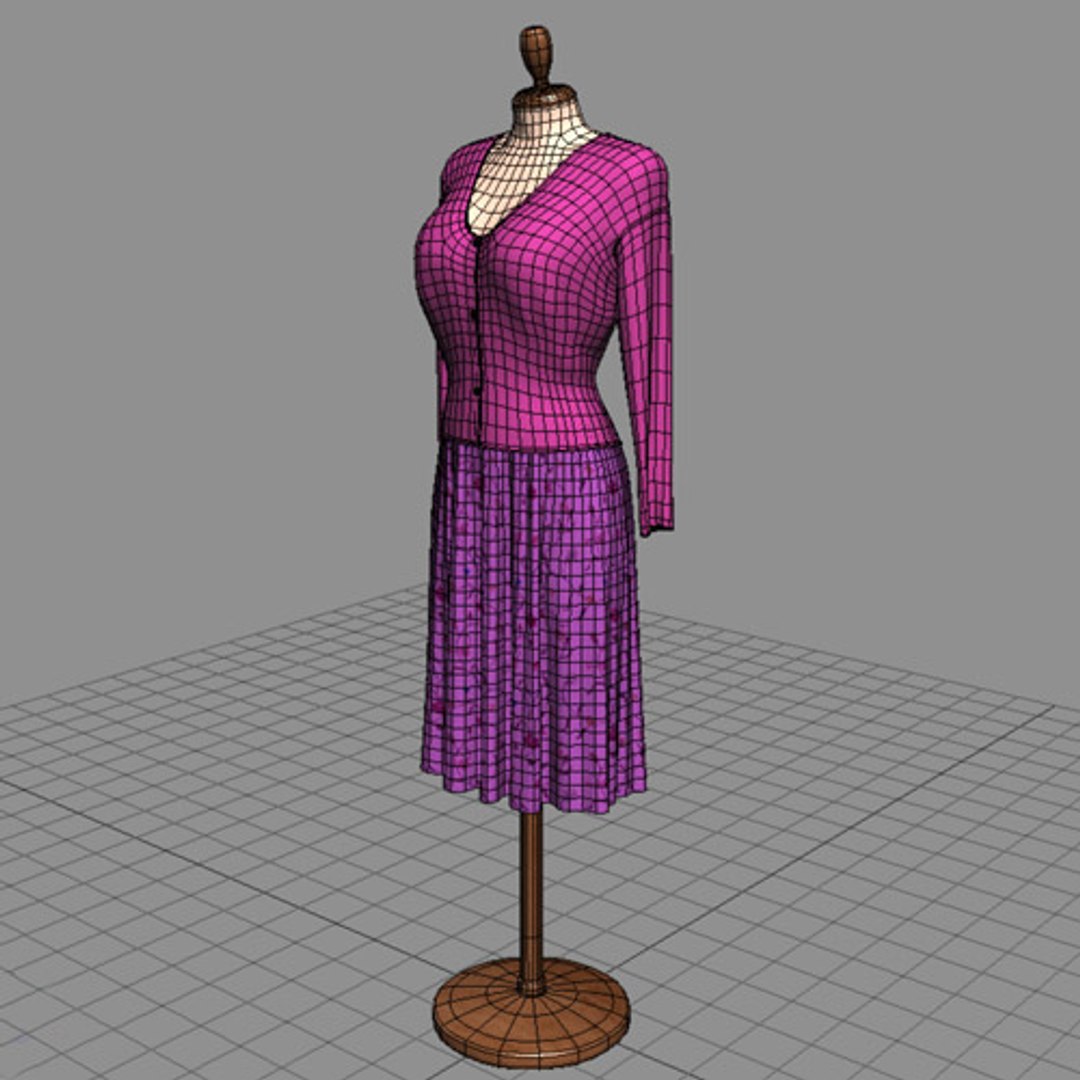 Showroom Dummy Clothes 3d Model