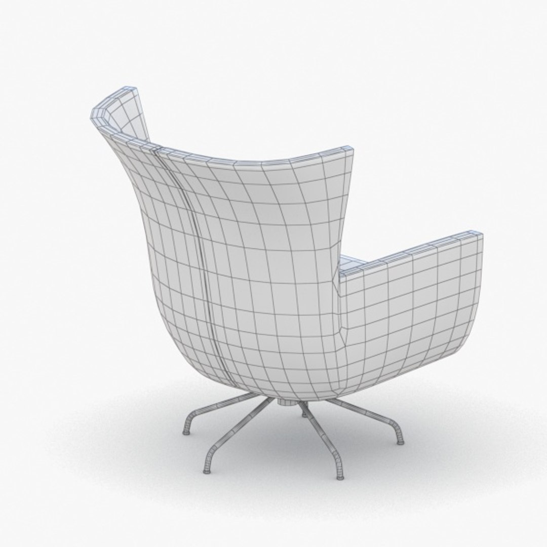 3D - Armchair Chair Stool Model - TurboSquid 1260413