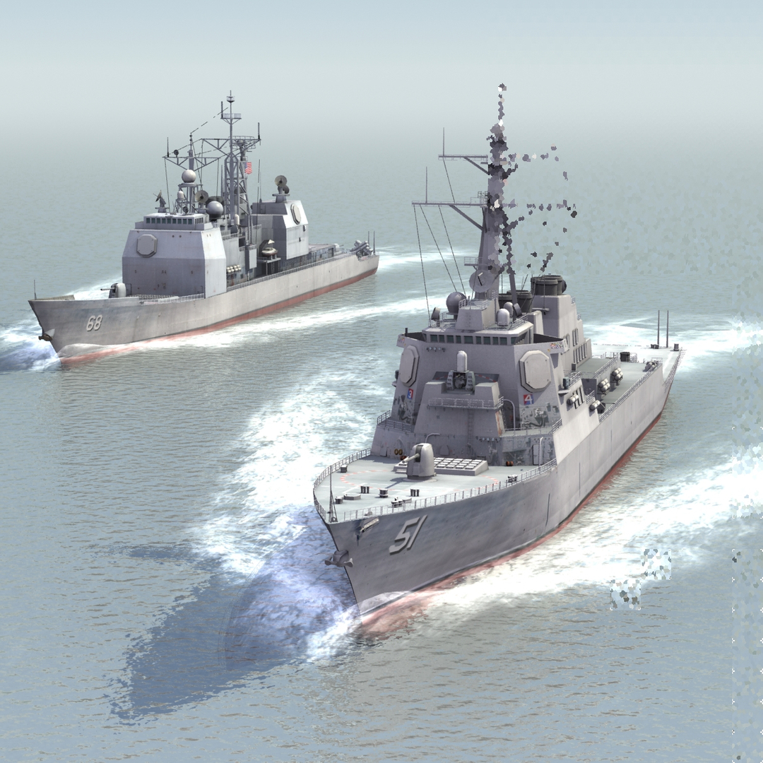 ddg51 navy sets 3d model