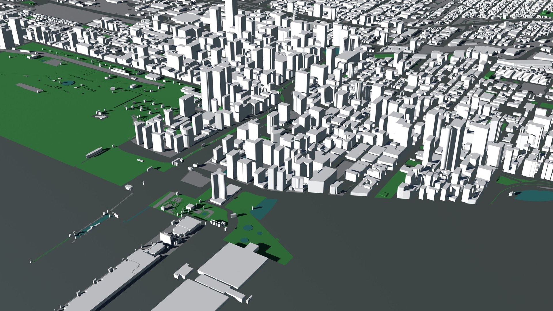 3D Chicago USA - Mass Buildings Model - TurboSquid 1977119