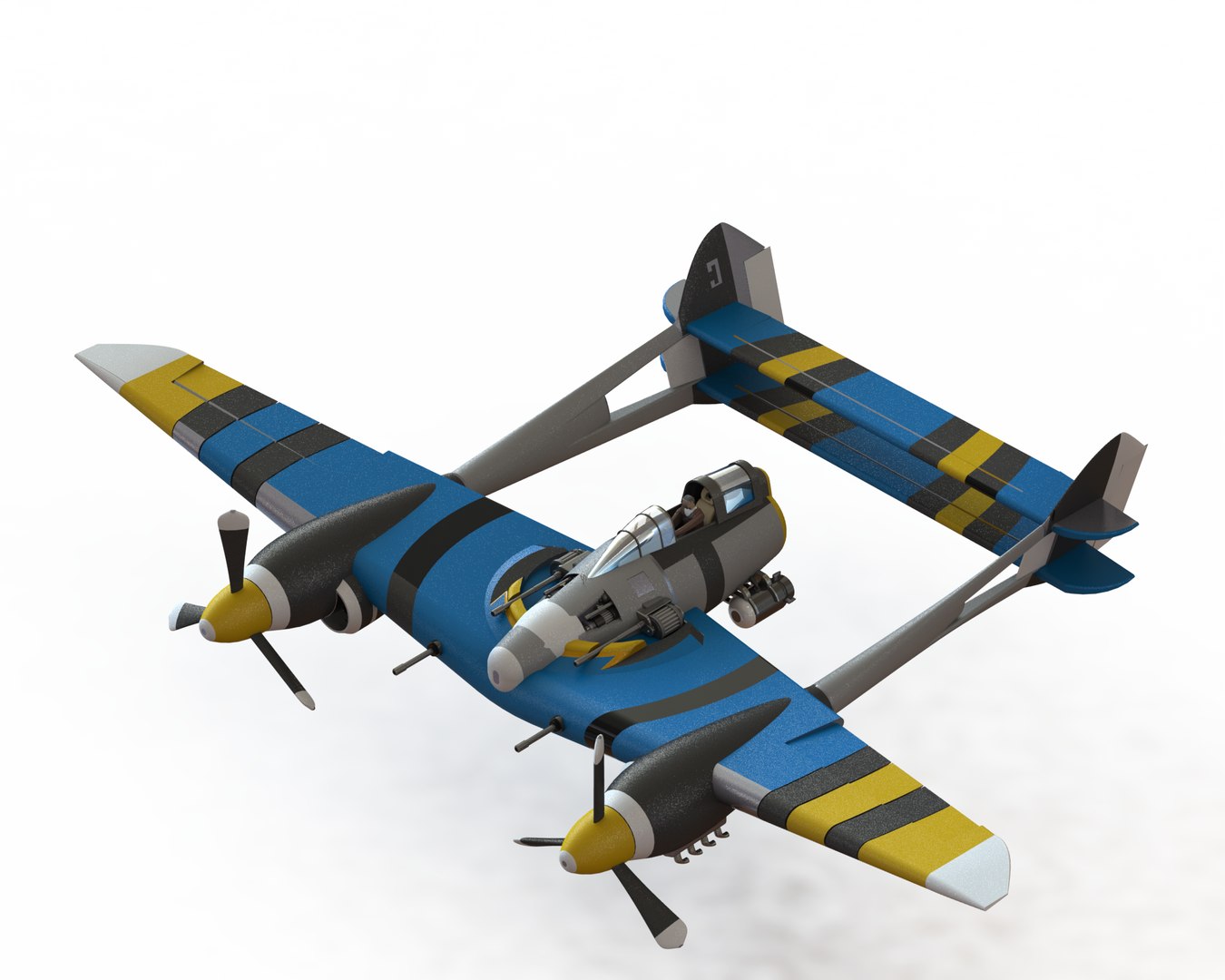 3D Custom WW2 Airplane Pack Model - TurboSquid 2112555