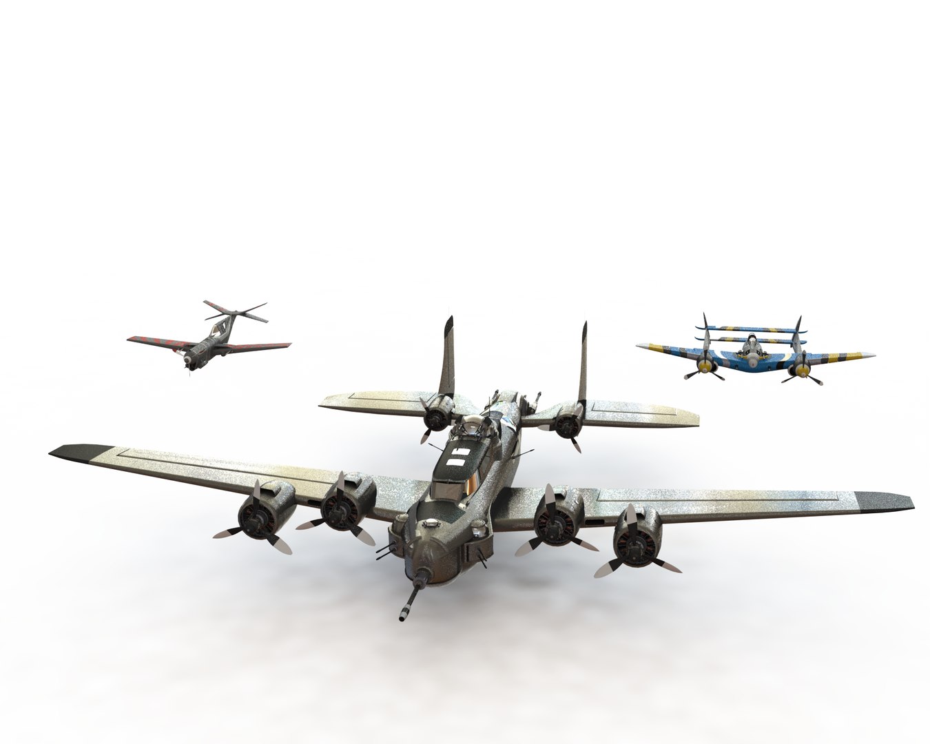 3D Custom WW2 Airplane Pack Model - TurboSquid 2112555
