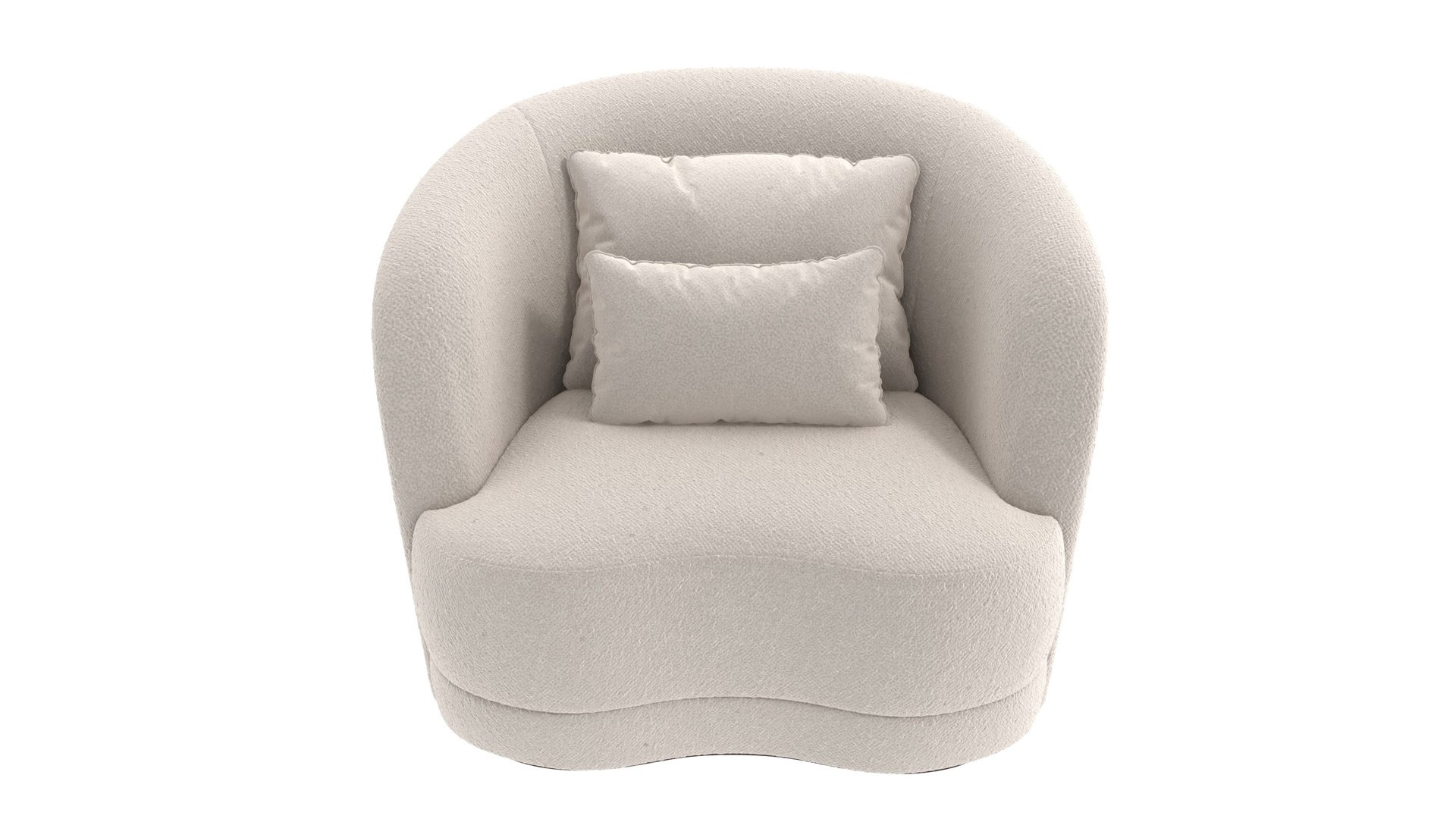 Hamilton Conte Barbara Armchair Beige Textile Model - TurboSquid 2103761