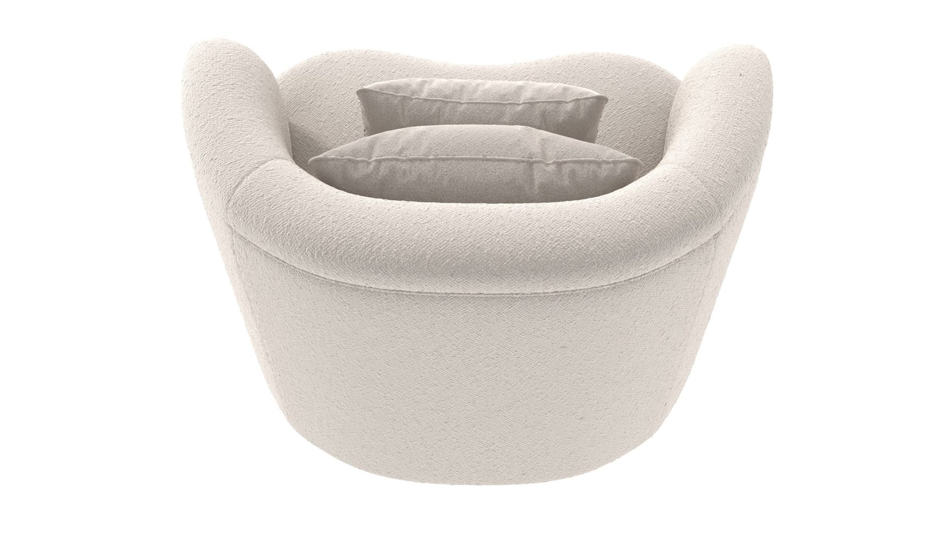 Hamilton Conte Barbara Armchair Beige Textile Model - TurboSquid 2103761