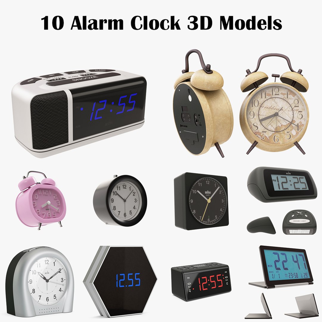 3D alarm clock model - TurboSquid 1211383