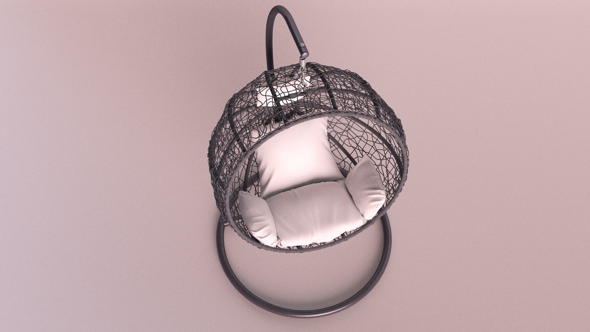 Hanging Ball Shaped Chair With Stand Gray Model - TurboSquid 2112910