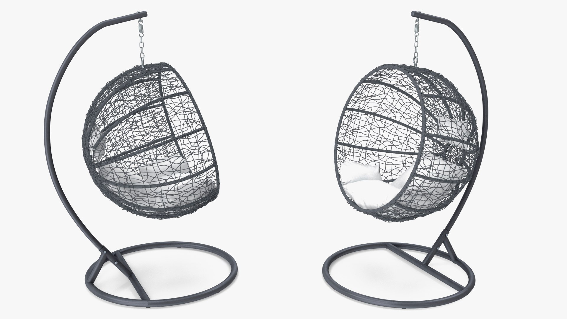 Hanging Ball Shaped Chair With Stand Gray Model - TurboSquid 2112910