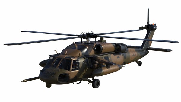 Helicóptero militar americano Black Hawk - equipado Modelo 3D ...