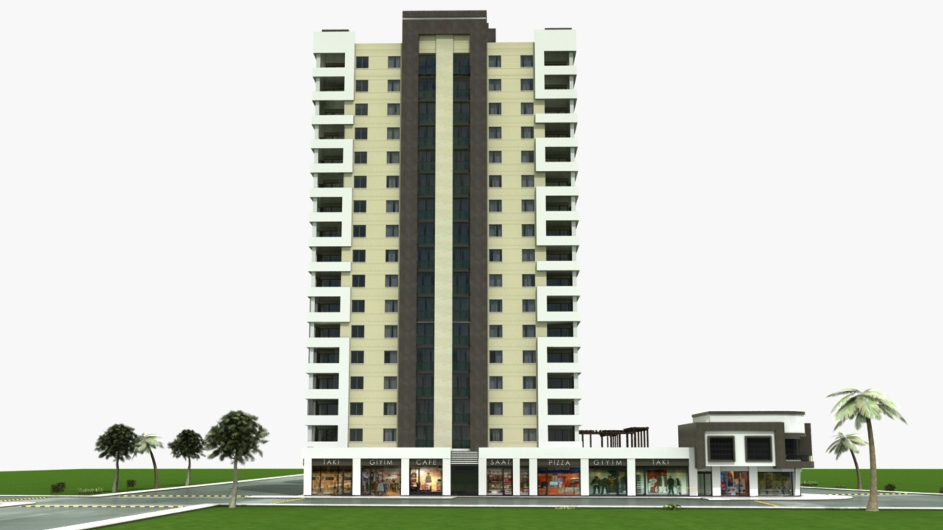 Building condo 3D - TurboSquid 1282215