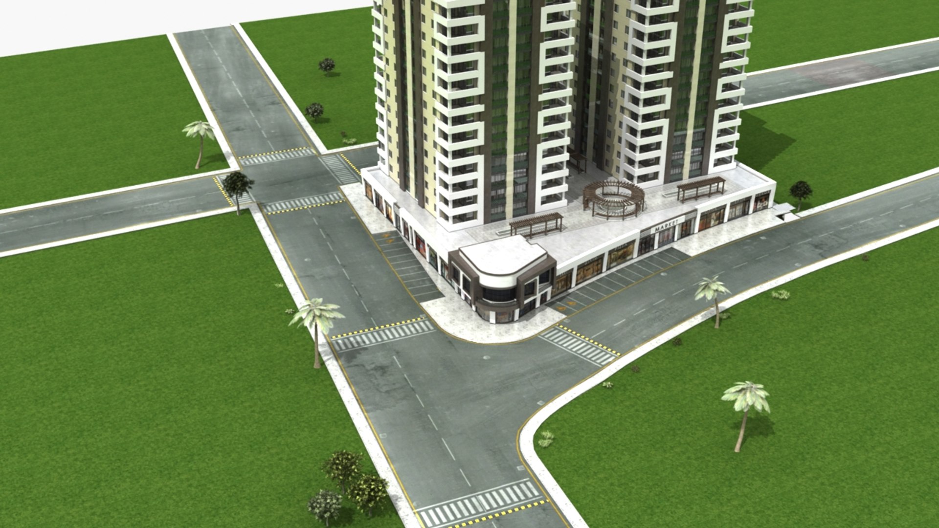 Building condo 3D - TurboSquid 1282215