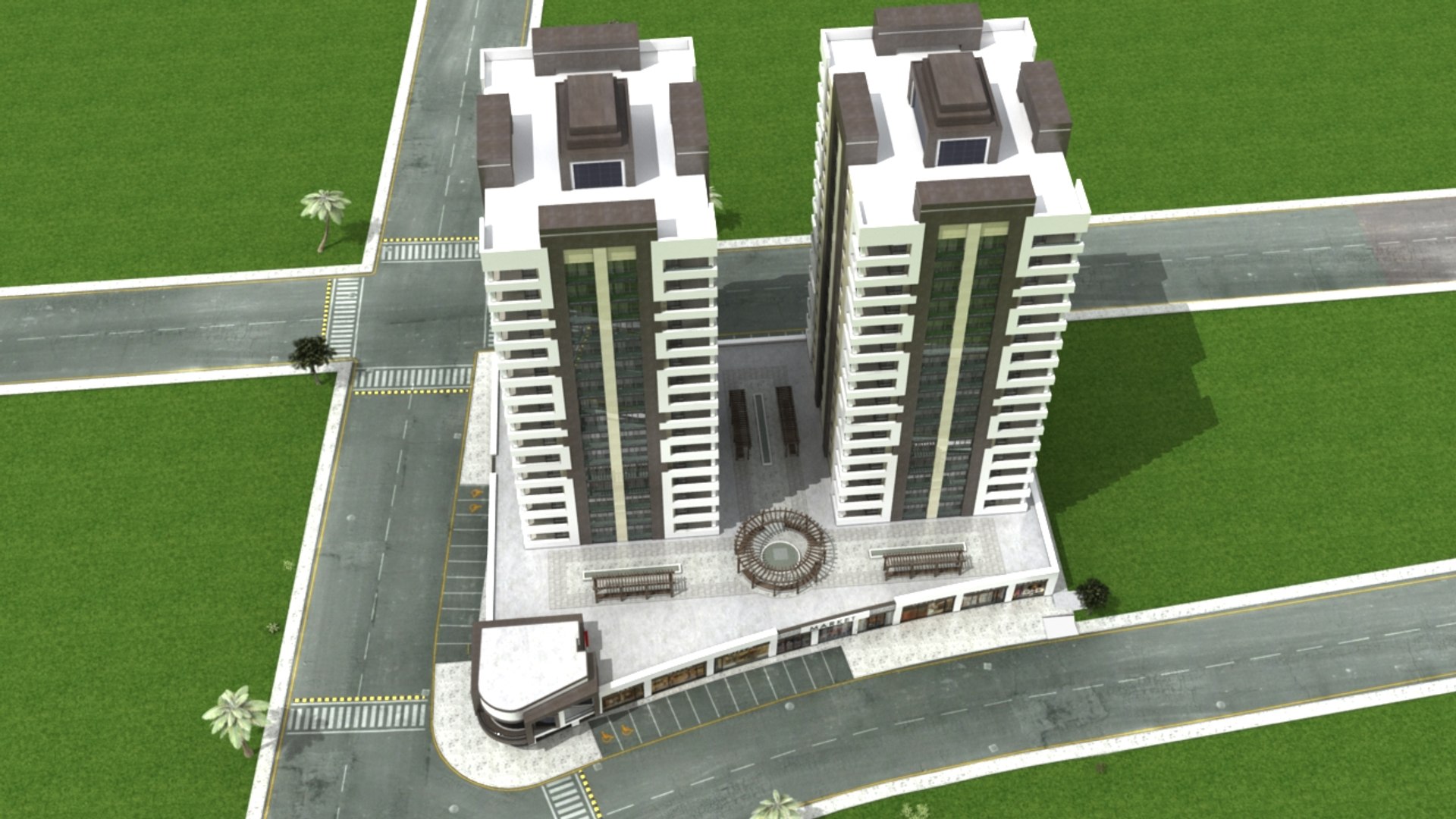 Building condo 3D - TurboSquid 1282215