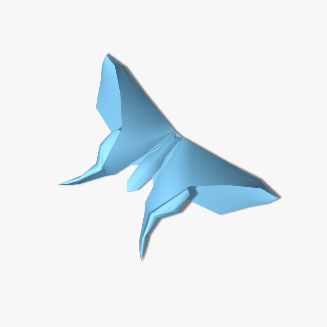 Origami Butterfly 3d Model