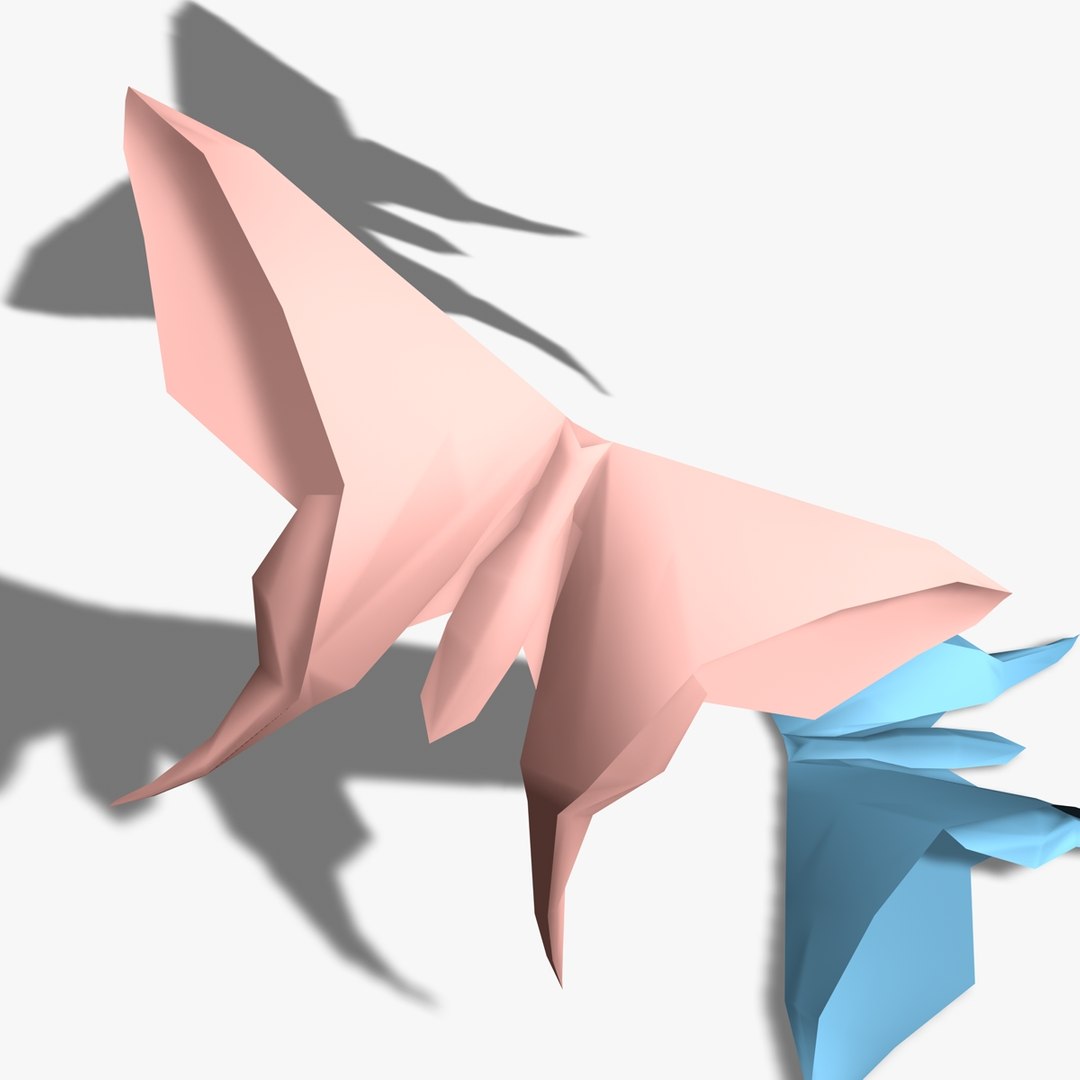 Origami Butterfly 3d Model