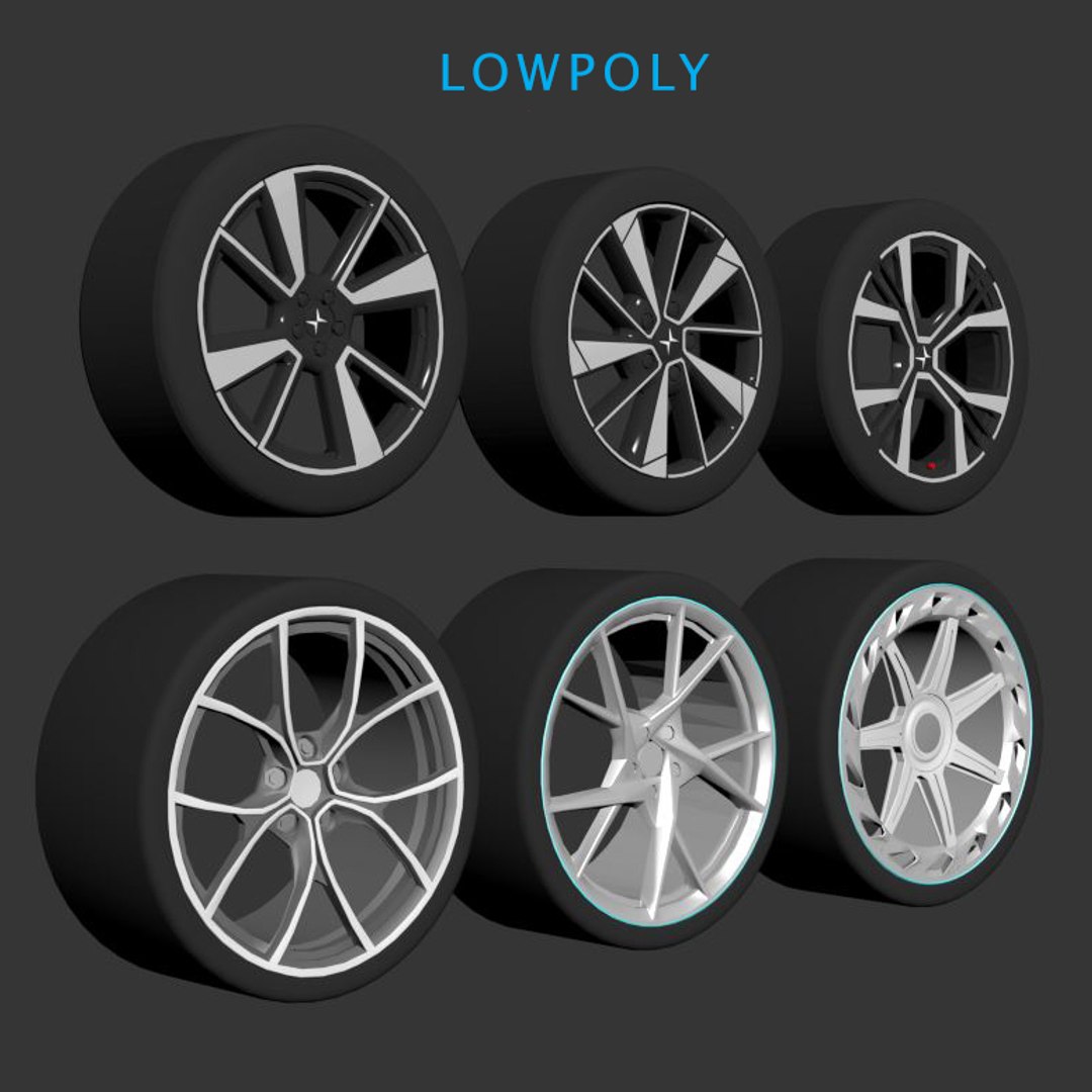 3D Wheels Rims Tyre Model - TurboSquid 1590042
