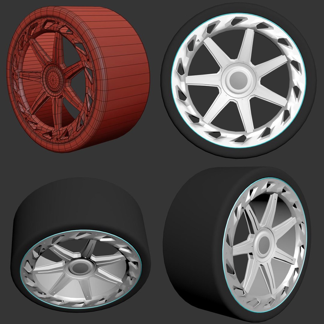 3D wheels rims tyre model - TurboSquid 1590042