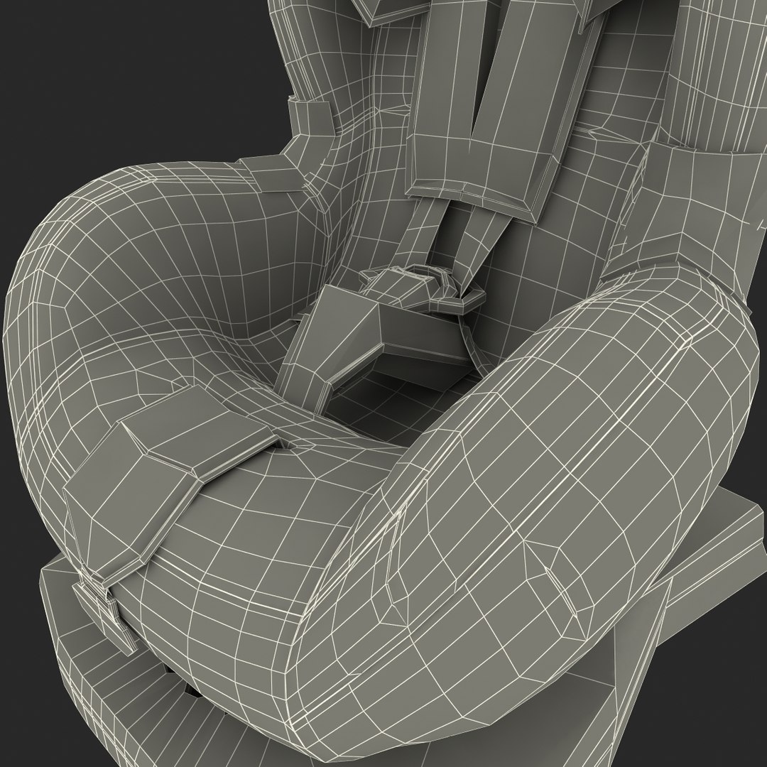 kiddy car seat elegant 3d max