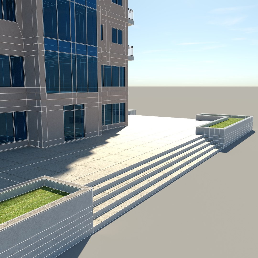 3d Residential Apartment Building Model