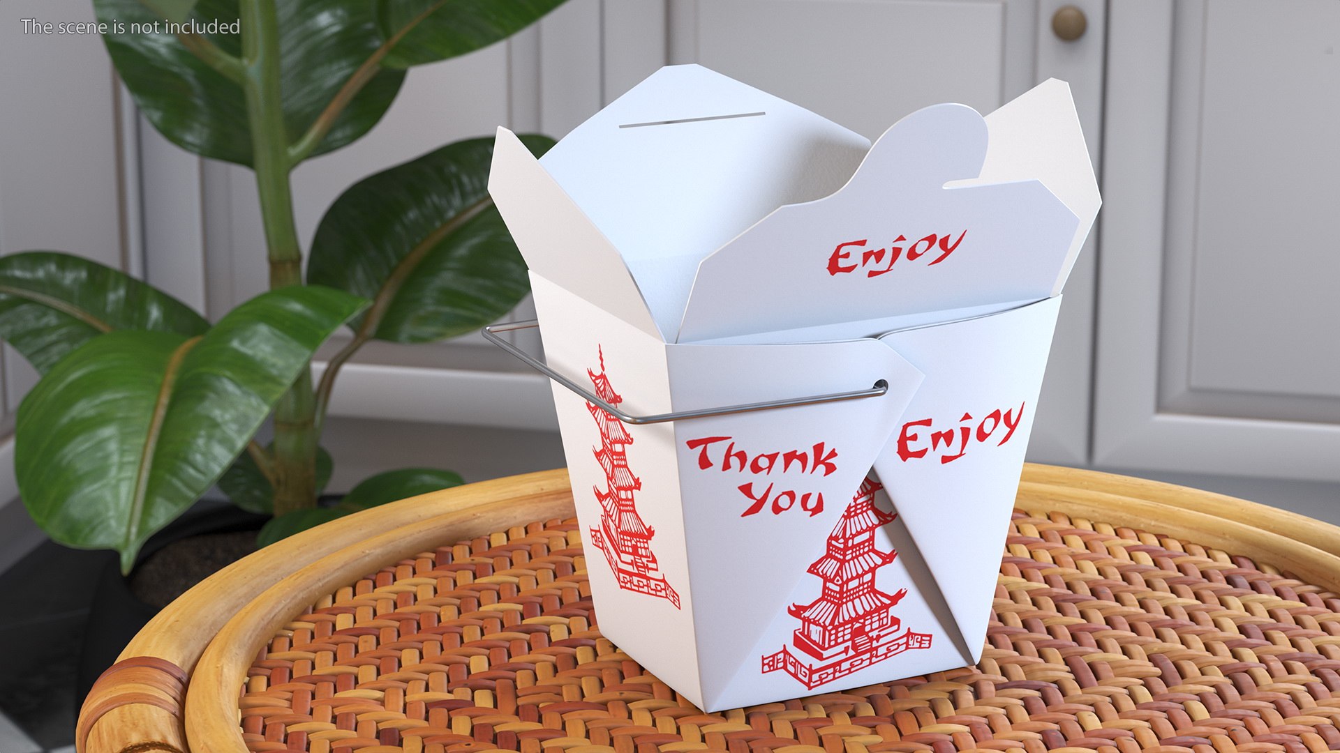 Chinese Restaurant Opened Takeout Box 16 Oz 3D Model - TurboSquid 1769385