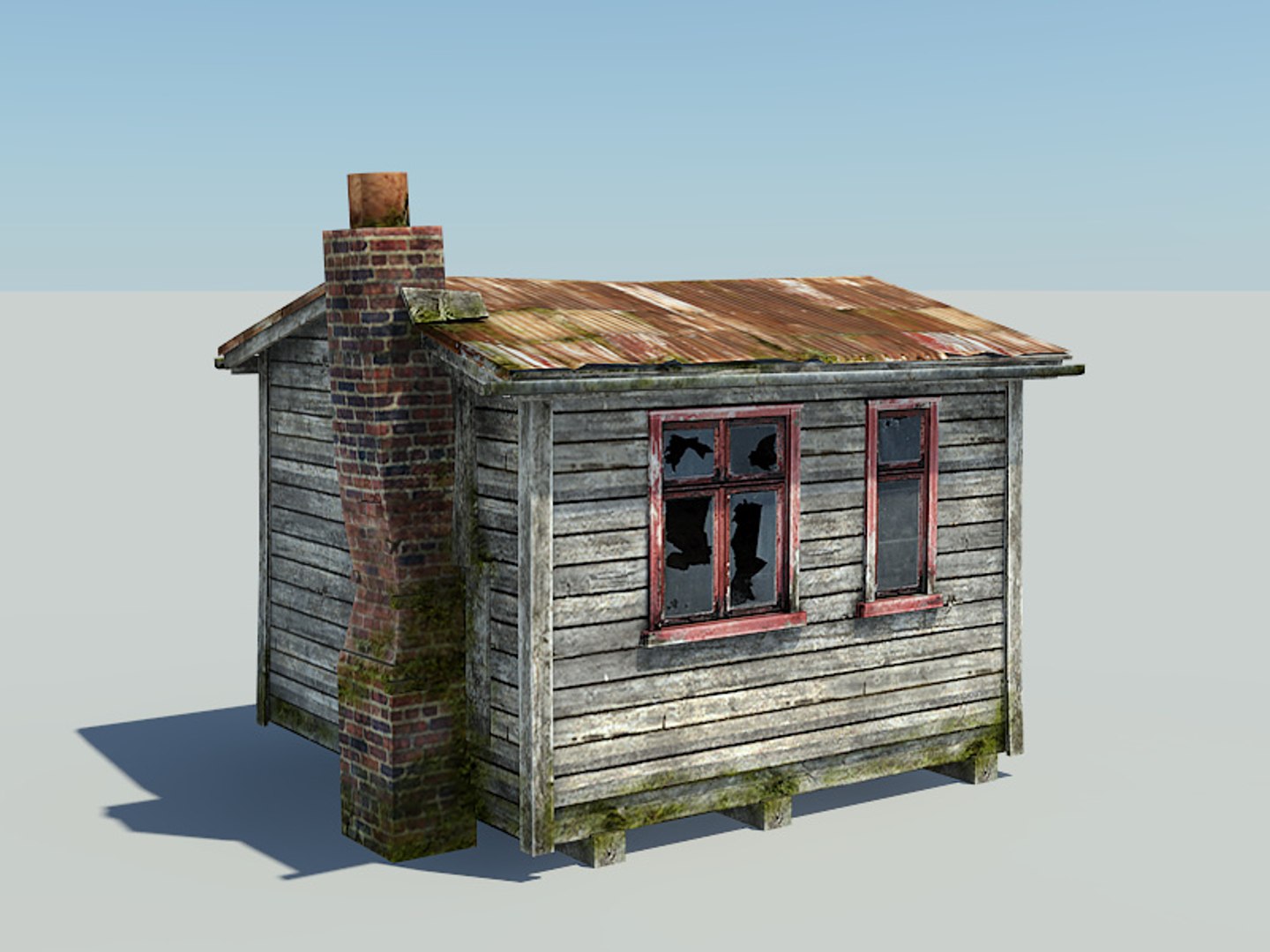 3d Model Small Wooden Building
