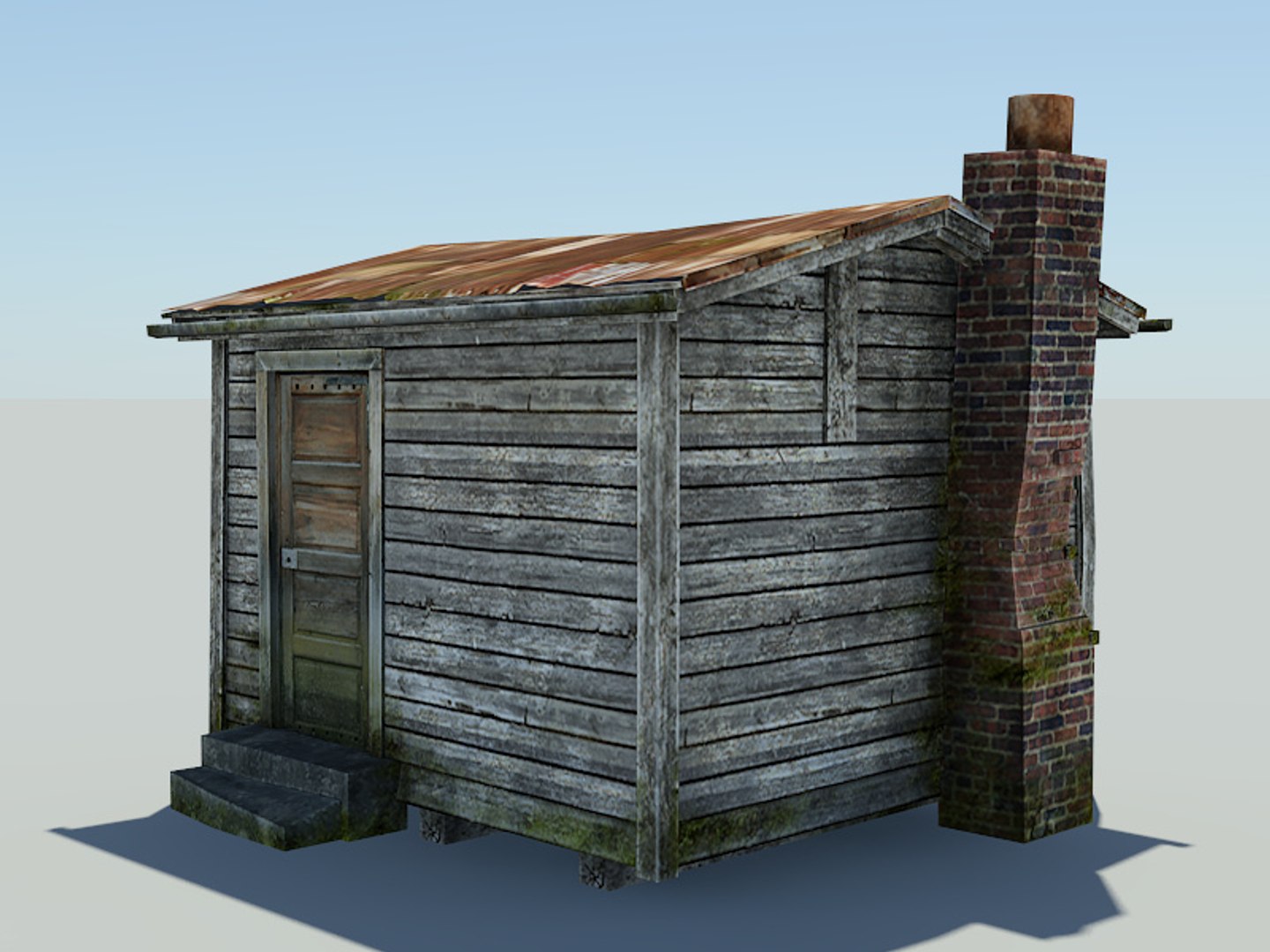 3d Model Small Wooden Building