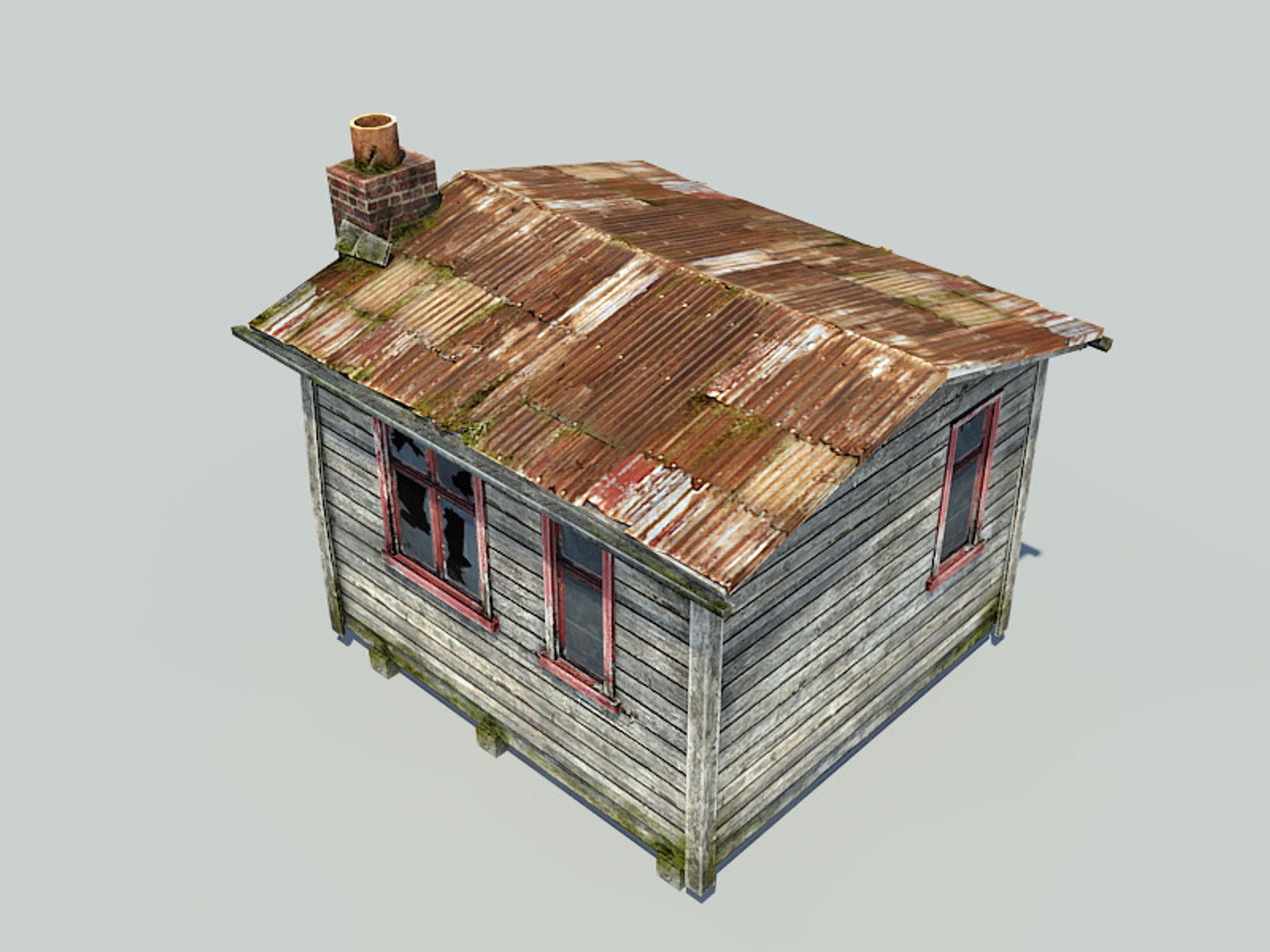 3d Model Small Wooden Building