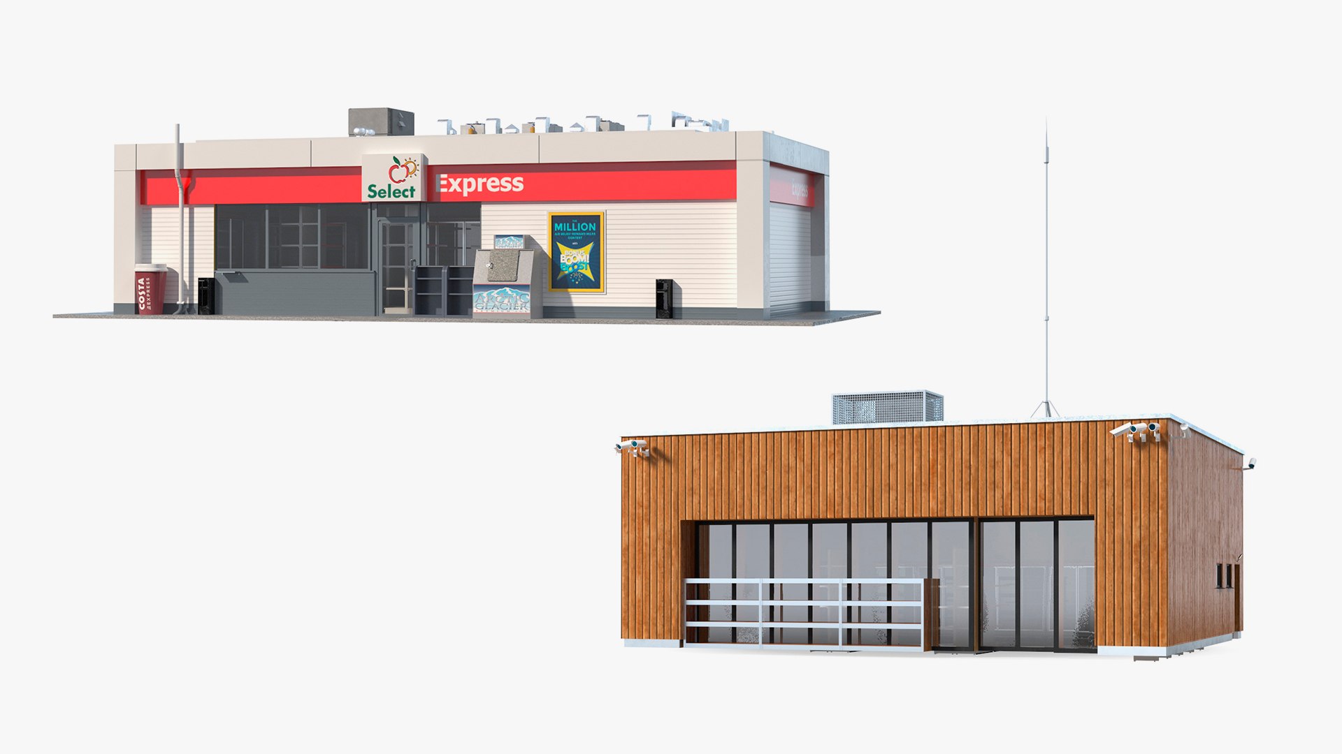 3D Small Shop Buildings Collection Model - TurboSquid 2205581